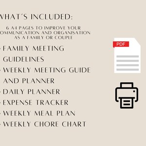 Family Planner Printable Family Meeting Guide Weekly Planner Digital ...