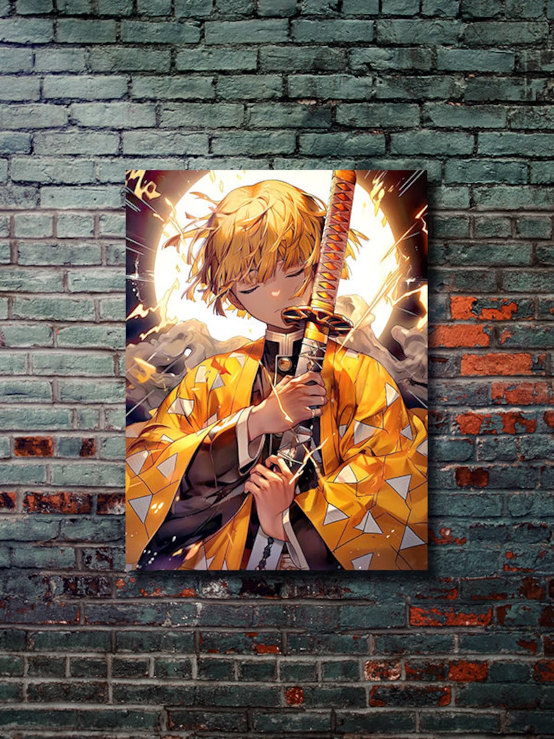 Zenitsu Demon Slayer Anime & Manga Design Metal Poster - Etsy