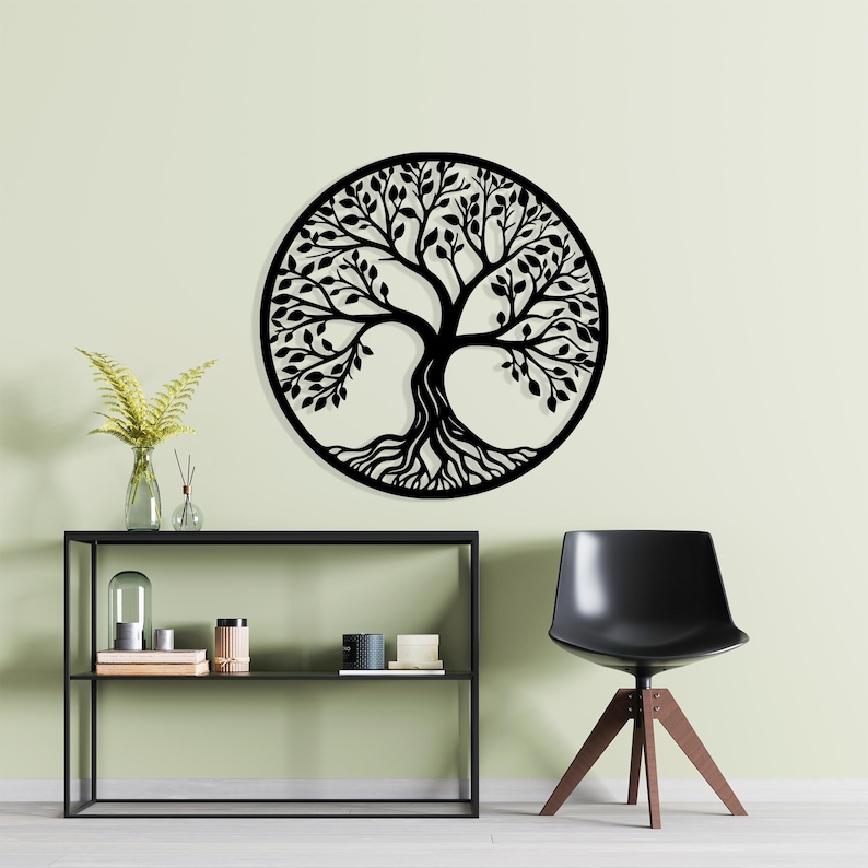 Tree of Life Metal Wall Art, Boho Spiritual Decor, Living Room ...