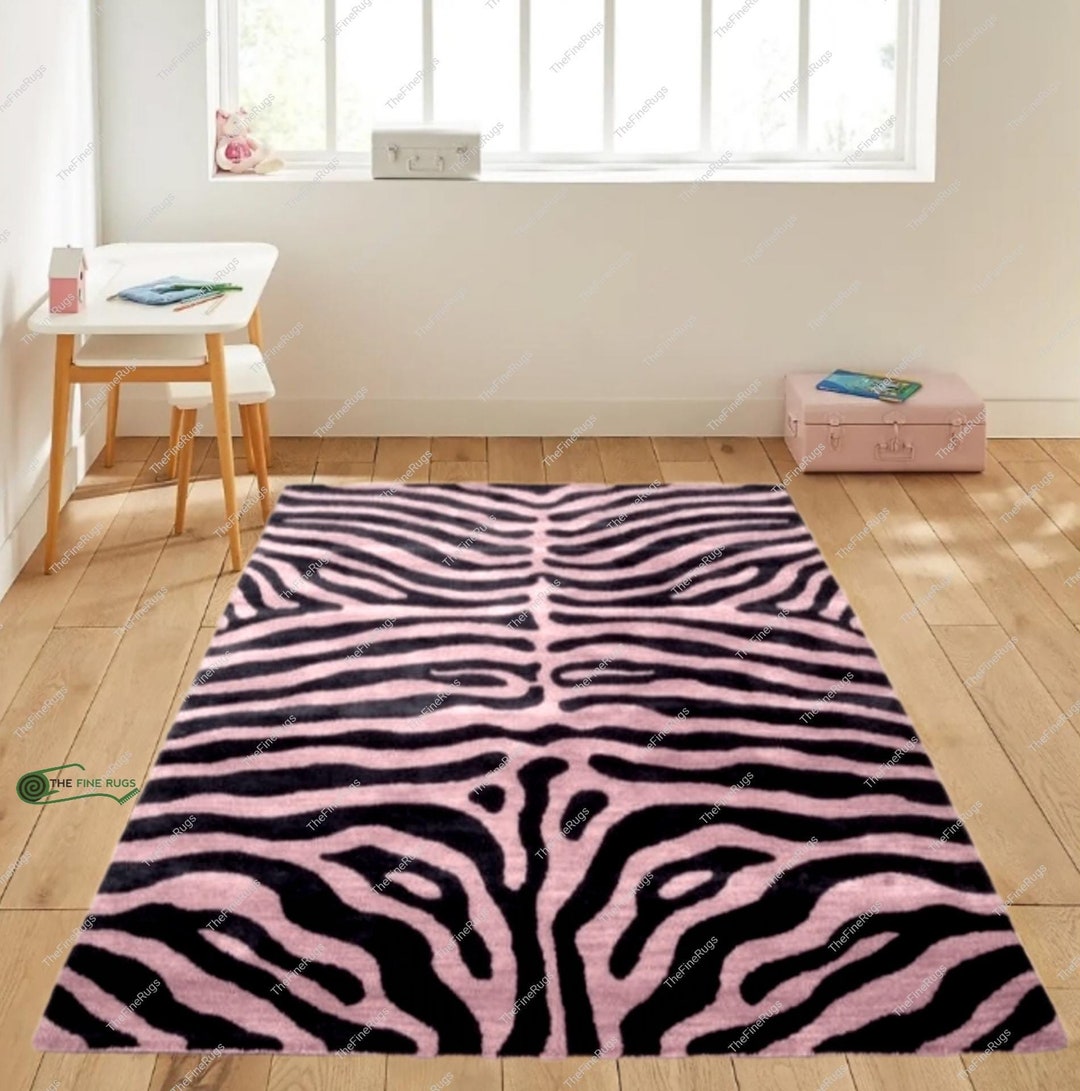 Zebra Skin Rug, 100% New Zealand Wool Rug, Hand-tufted Area Rug, Hand ...