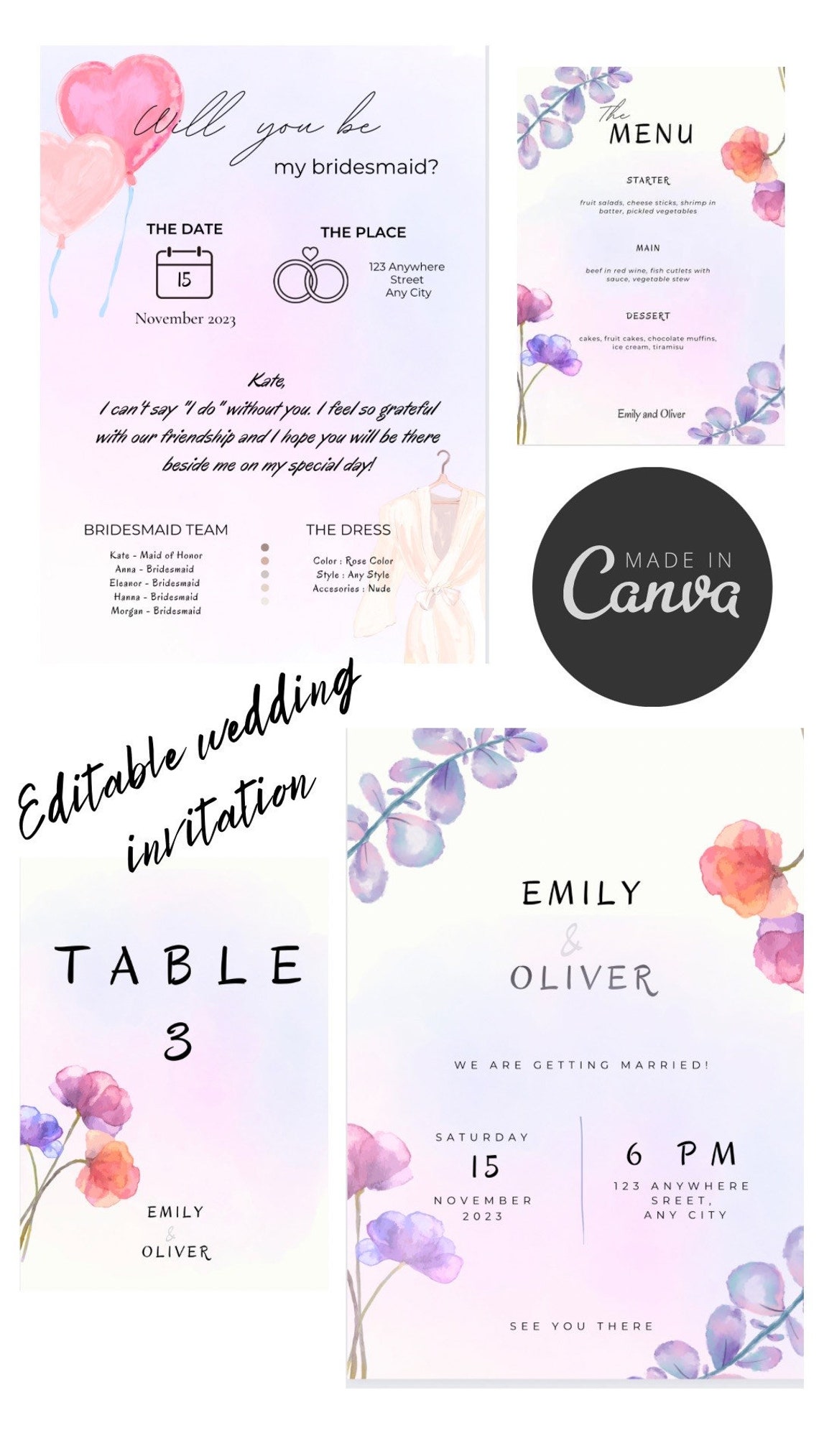 Canva Wedding Invitation Template Wedding Invitation Template Canva ...
