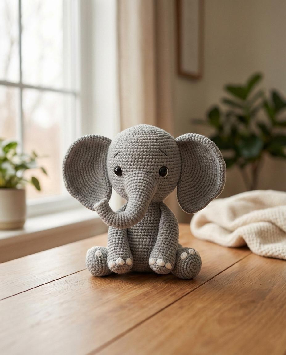 Elephant Plush Knitting Pattern PDF, Amigurumi Toy, Nursery Decor ...