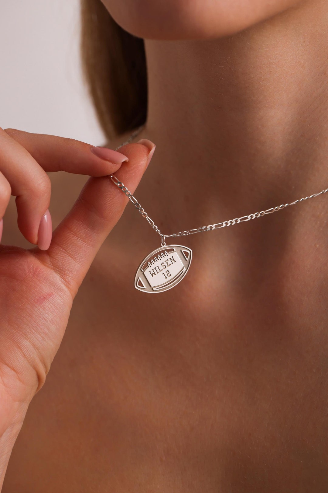 Custom Football Number Necklace: Personalized Sport Lover Gift - Etsy