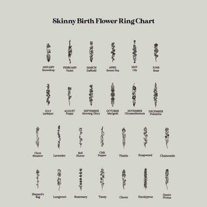 Custom Birth Flower Engraved Rings,flower Stacking Ring,everday Jewelry ...