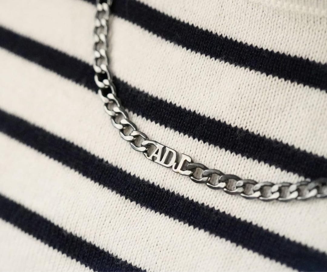 Cuban Chain Mens Name Necklace , Custom Name Necklace , Mens Initial ...