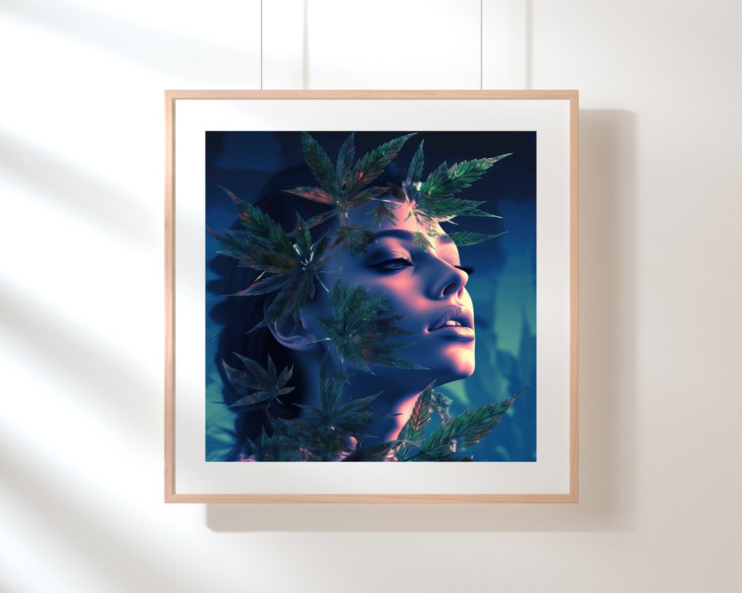 Cannabis Art AI Generated Instant Digital Download PNG Weed Posters ...