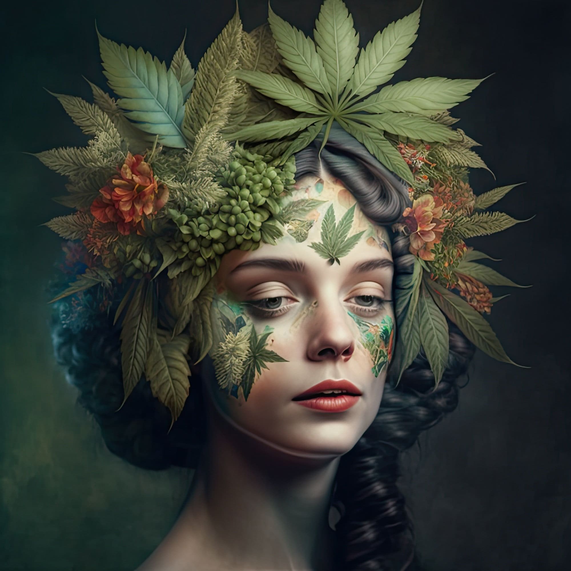 Cannabis Art AI Generated Instant Digital Download PNG Weed Posters ...