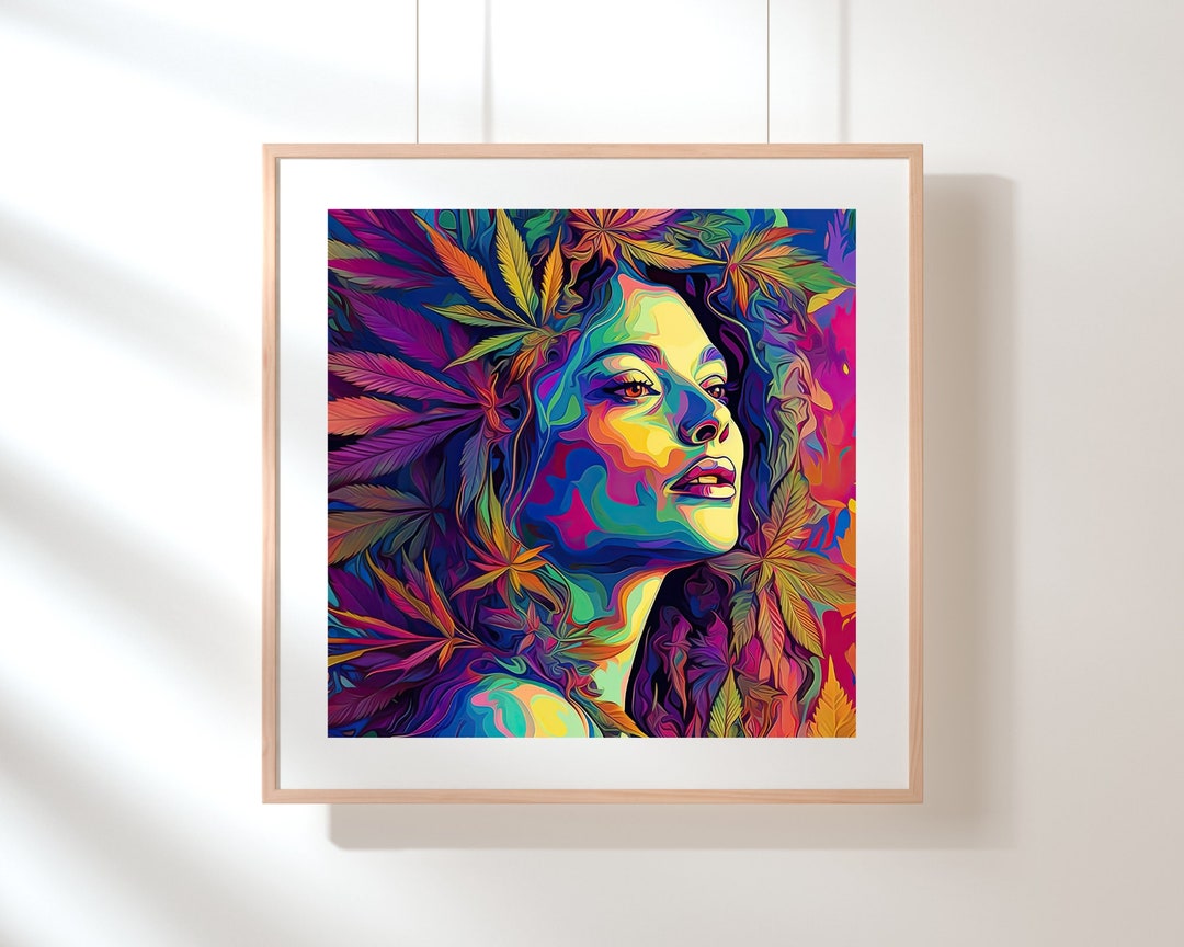 Cannabis Art AI Generated Instant Digital Download PNG Weed Posters ...