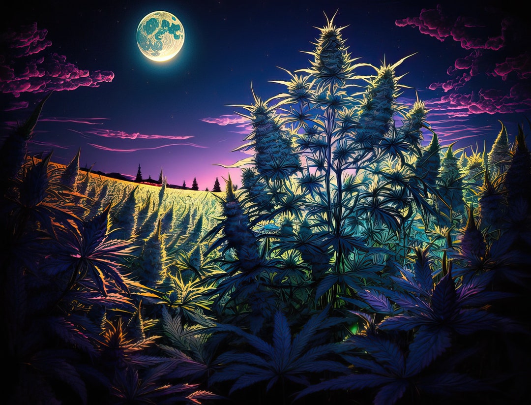 Cannabis Art AI Generated Instant Digital Download PNG Weed Posters Marijuana Wall Art Prints ...