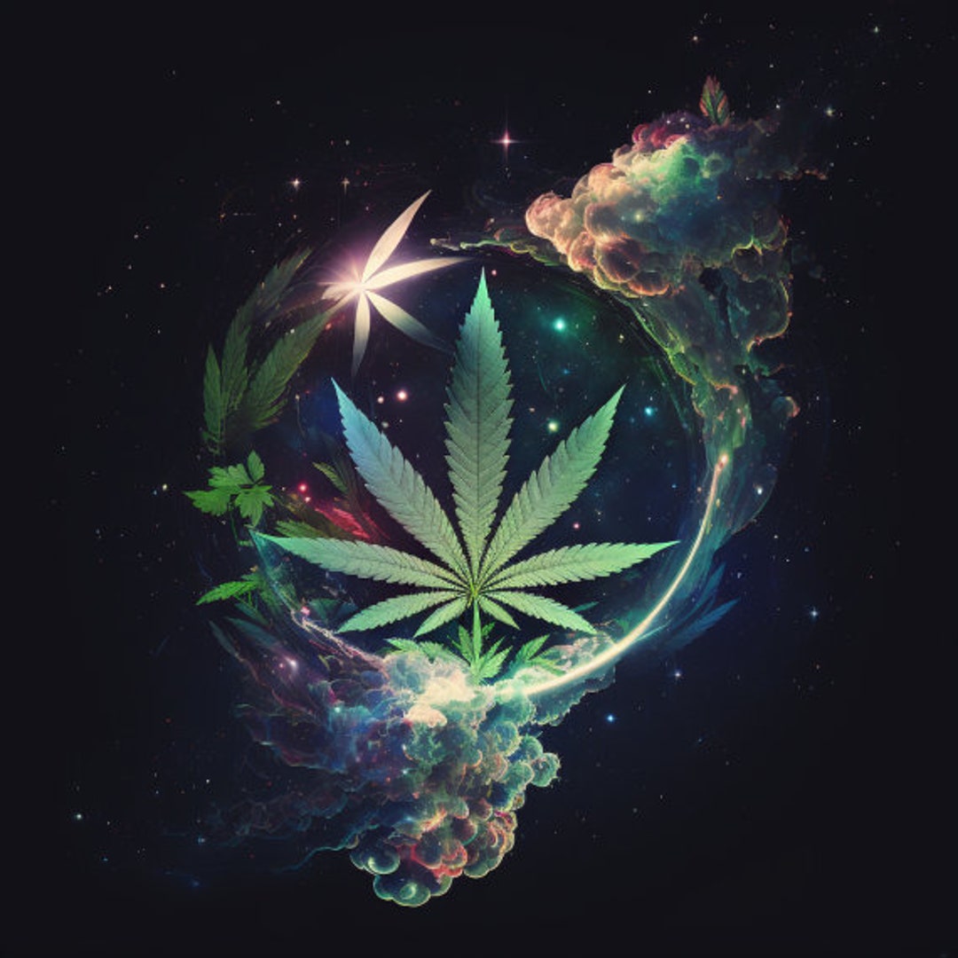 AI Generated Cannabis Art Instant Digital Download PNG Weed Posters ...