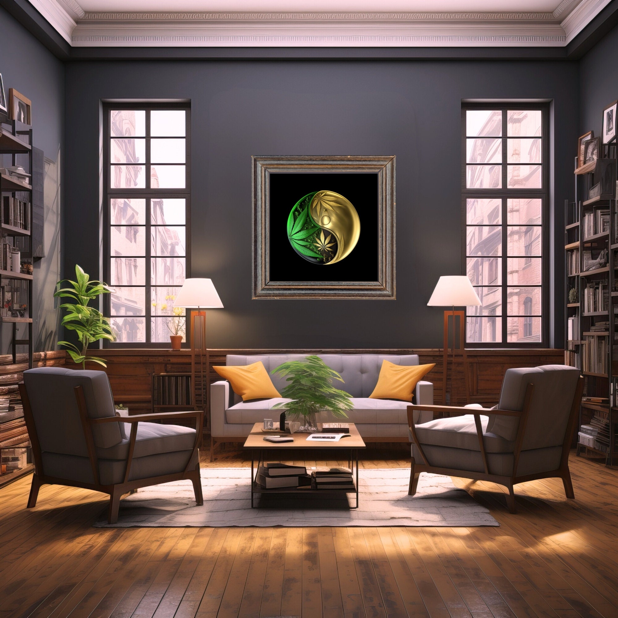 Cannabis Art Instant Digital Download PNG Weed Posters AI Generated ...