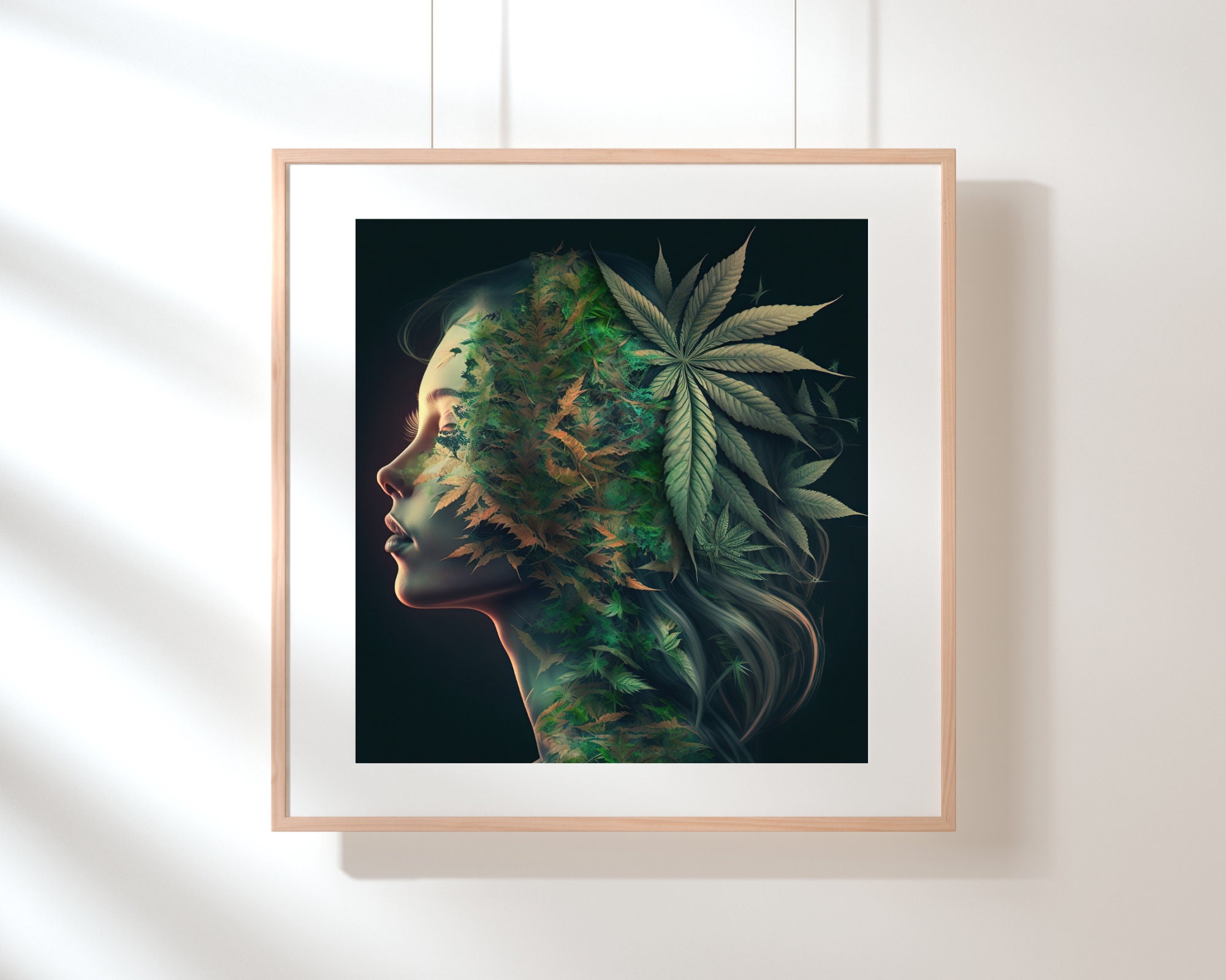 Cannabis Art AI Generated Instant Digital Download PNG Weed Posters Marijuana Wall Art Prints ...