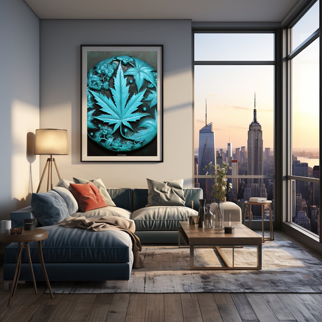 AI Generated Cannabis Art Instant Digital Download PNG Weed Posters ...