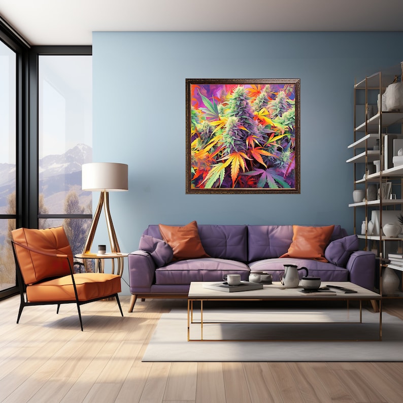 Cannabis Art AI Generated Instant Digital Download PNG Weed Posters ...