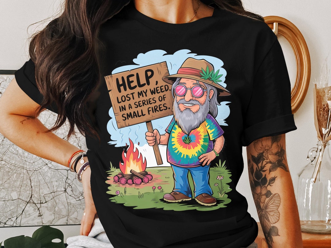 Funny "lost My Weed" T-shirt, Retro Stoner Graphic Tee - Etsy
