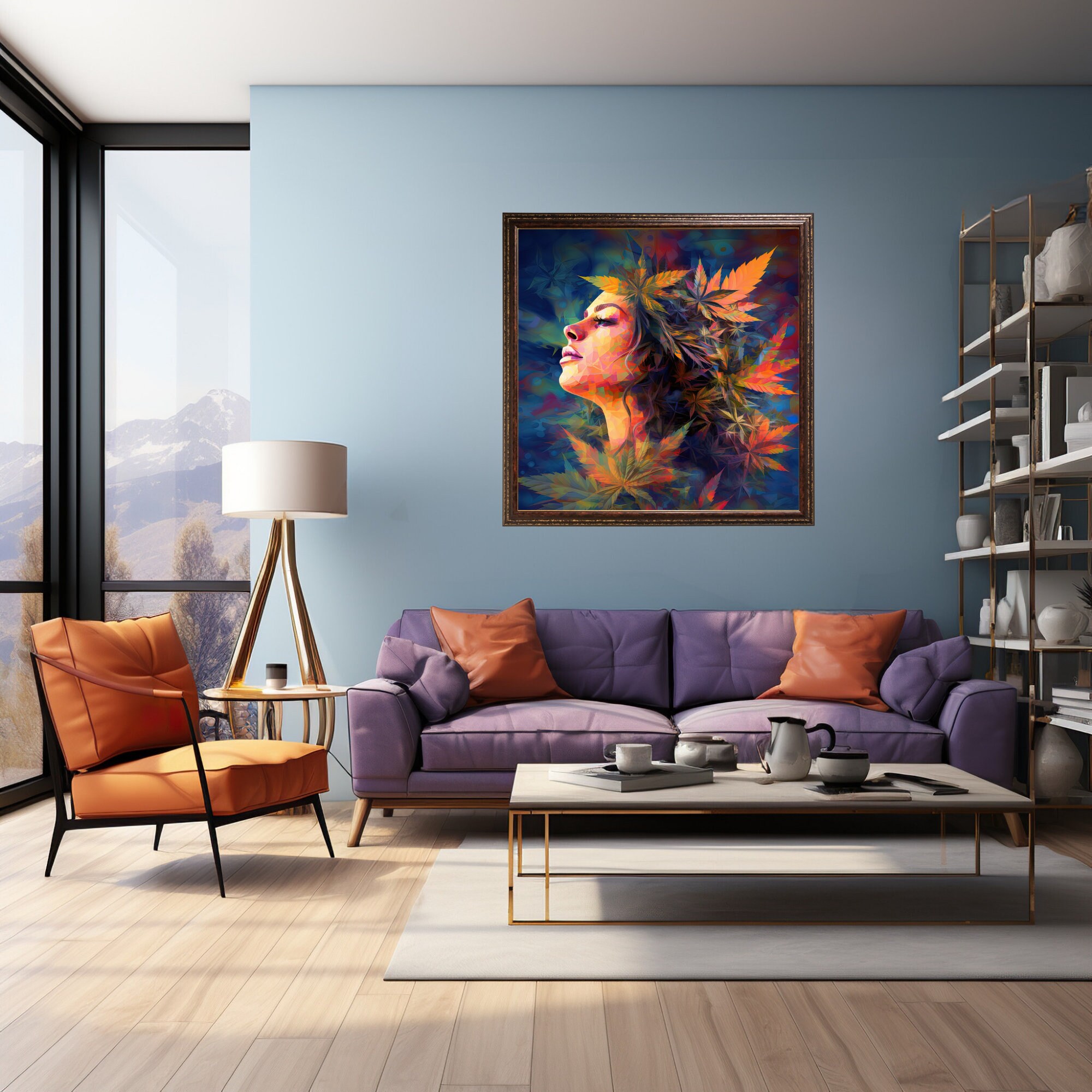Cannabis Art AI Generated Instant Digital Download PNG Weed Posters ...