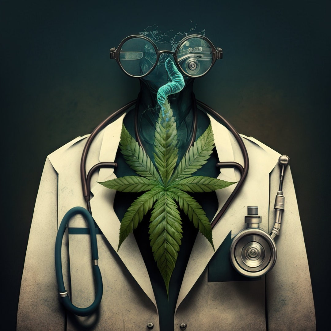 AI Generated Cannabis Art Instant Digital Download PNG Weed Posters ...