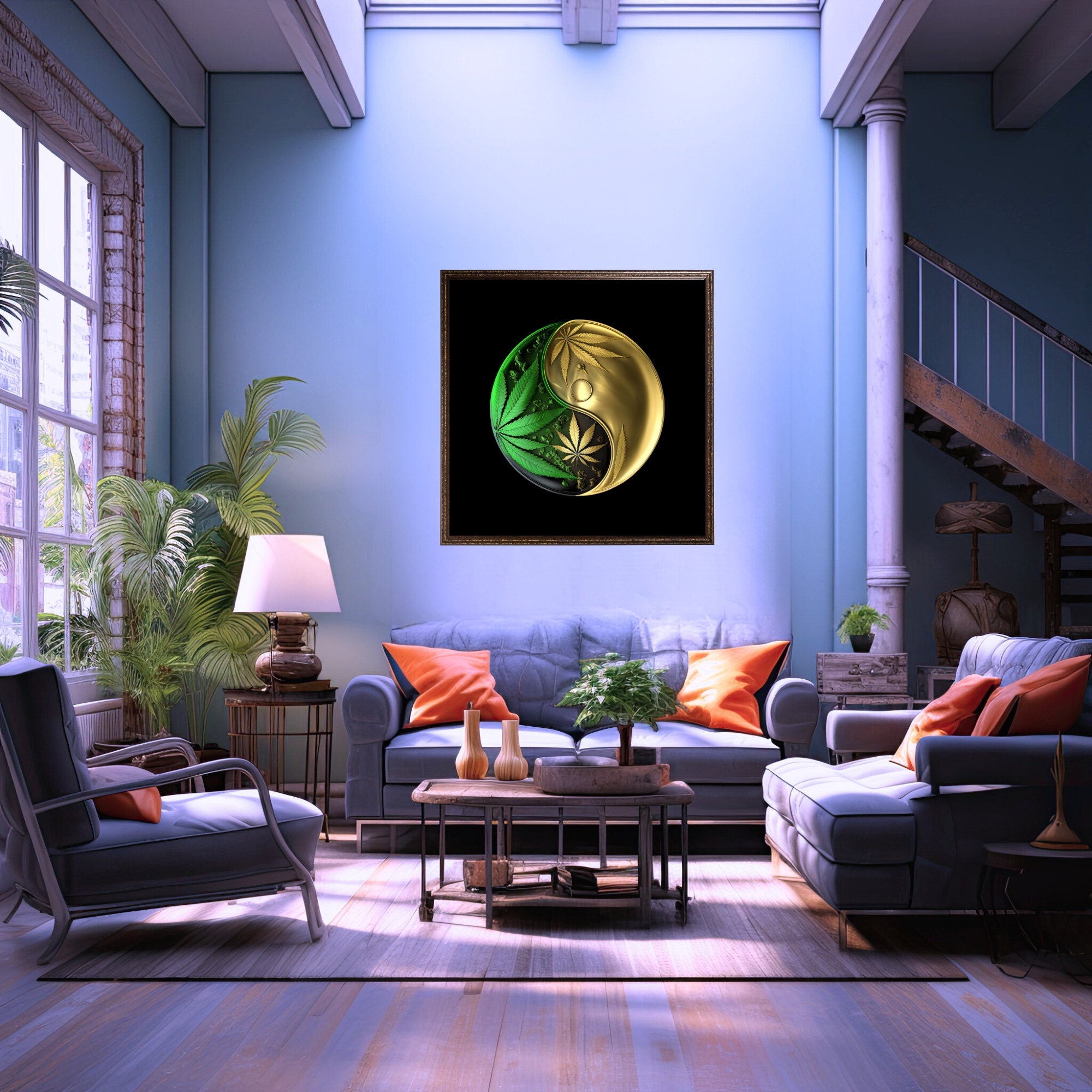 Cannabis Art Instant Digital Download PNG Weed Posters AI Generated ...