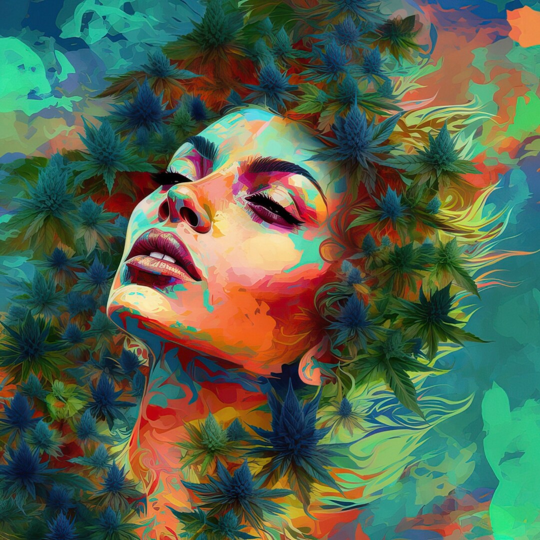 Cannabis Art AI Generated Instant Digital Download PNG Weed Posters ...