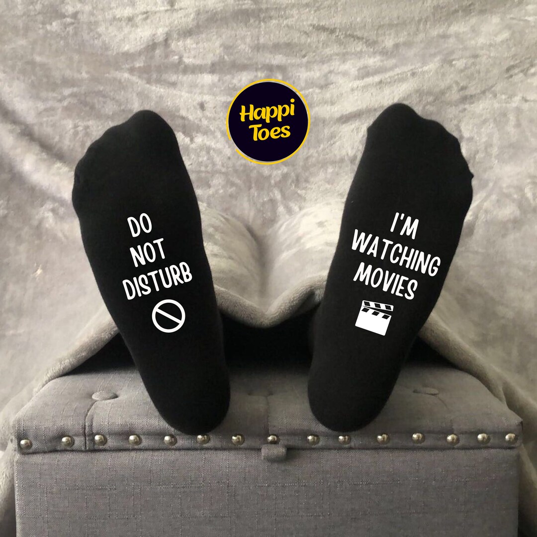 Movie Socks Movie Night Socks Funny I'm Watching Movies - Etsy UK