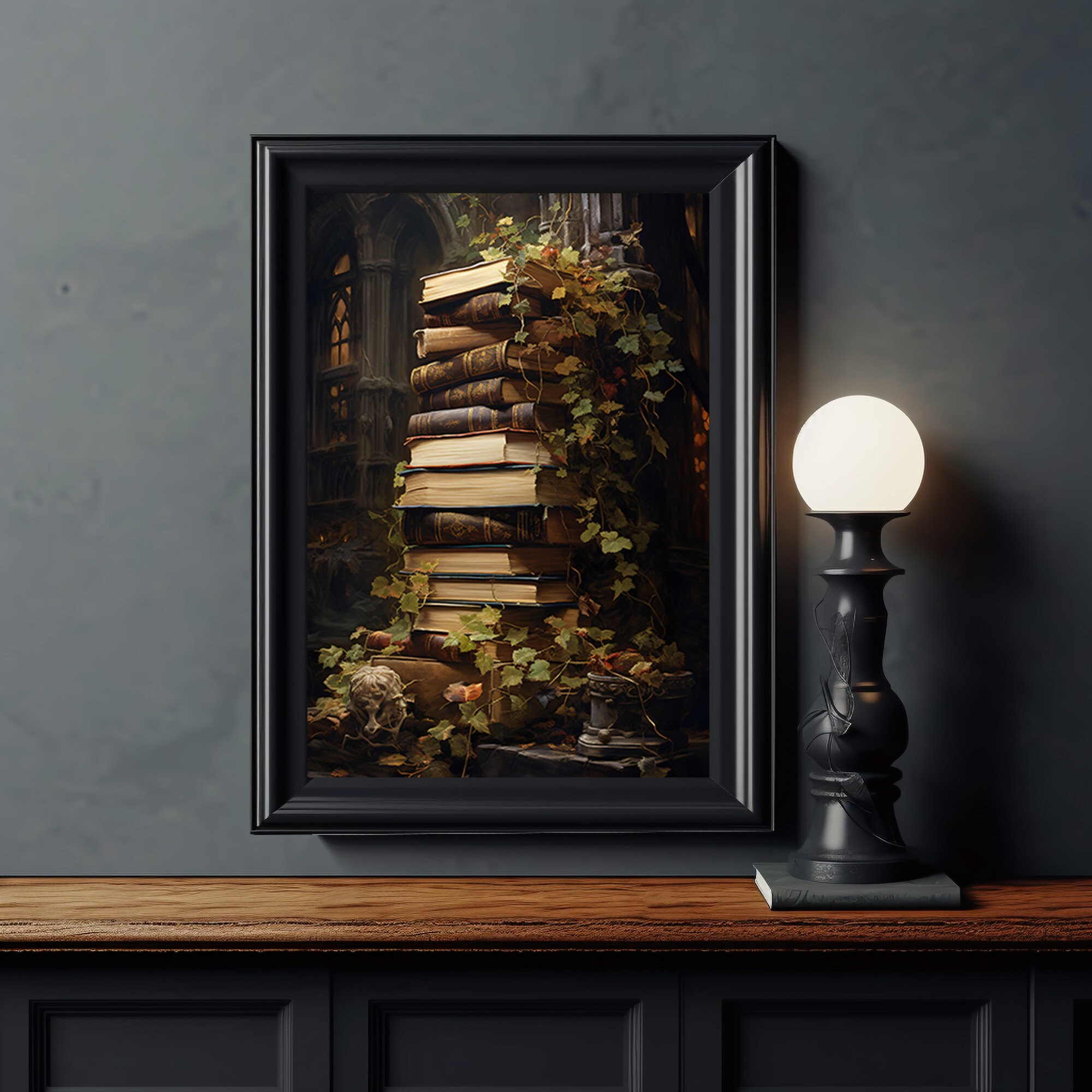 Dark Academia Print Moody Victorian Wall Art Dark Decor - Etsy
