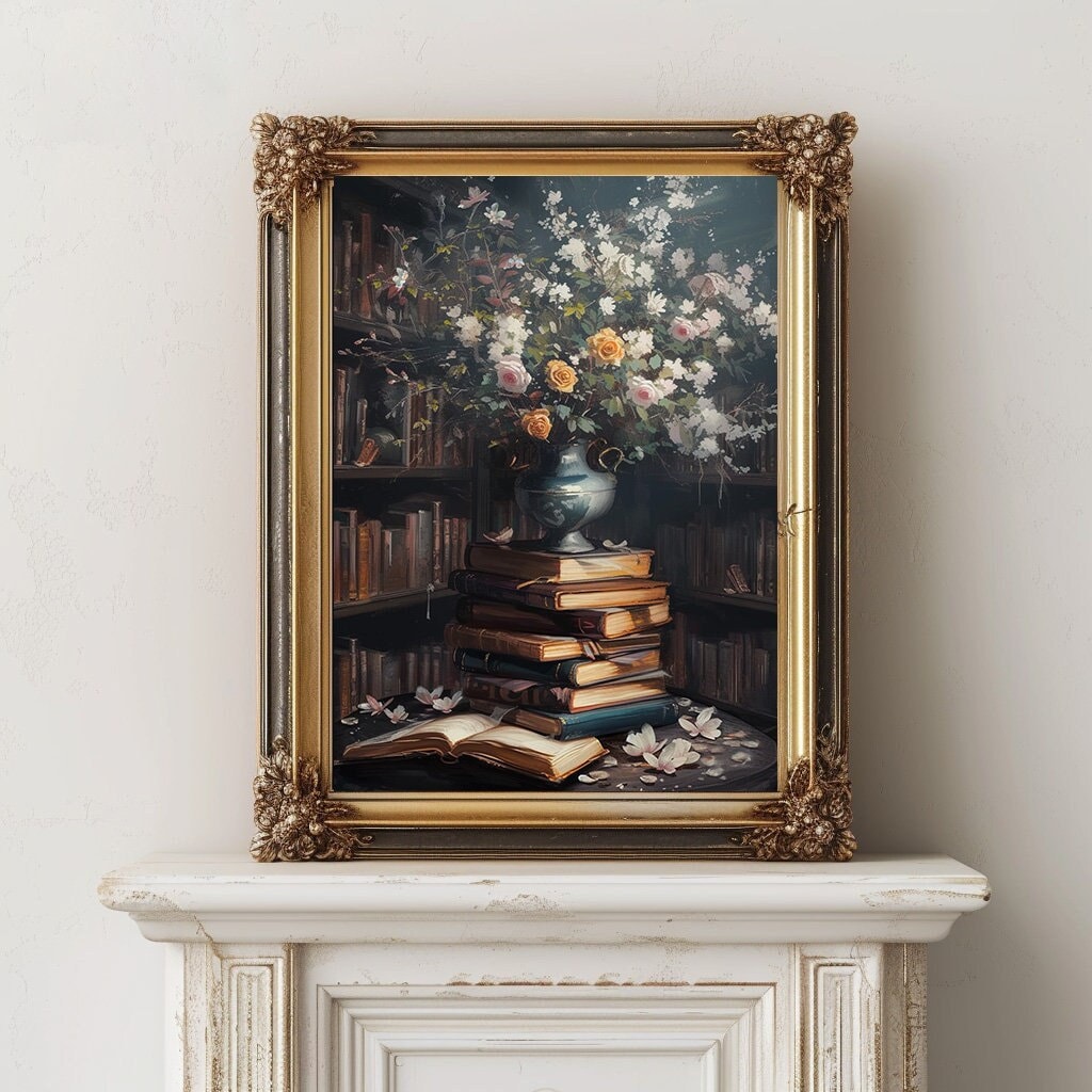 Moody Spring Wall Art, Book Print, Spring Print Spring Decor, Dark ...
