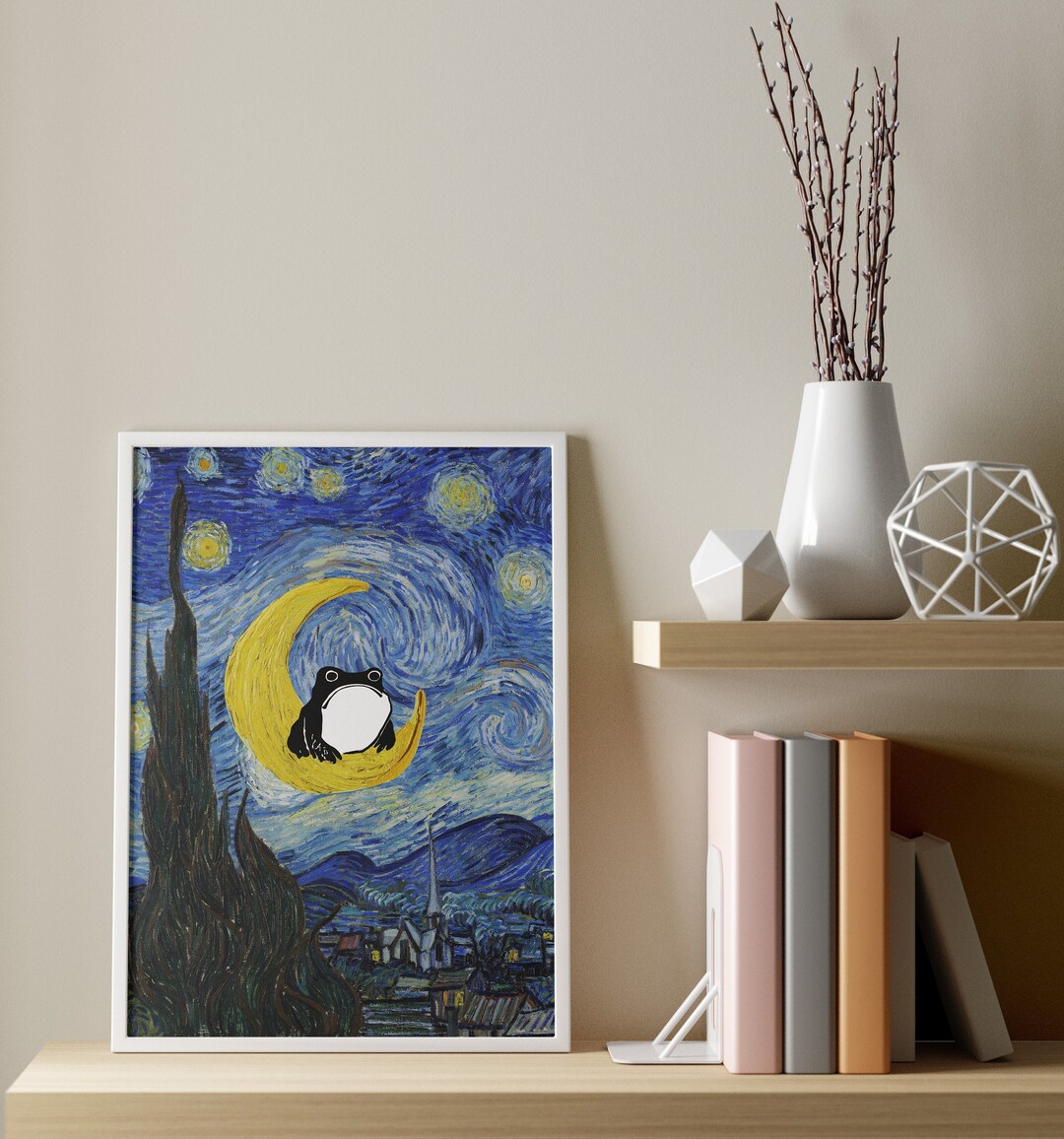 Frog, Matsumoto Hoji, Unimpressed Frog by Van Gogh, Grumpy, Japanese ...