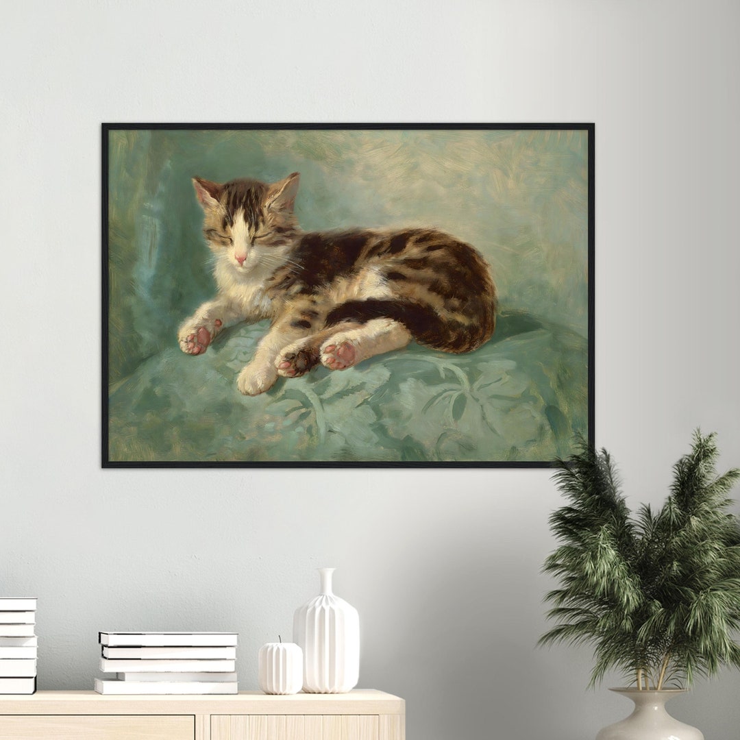 Vintage Cat Poster, Antique Cat Art Print, Vintage Cat Art Print, Fine ...