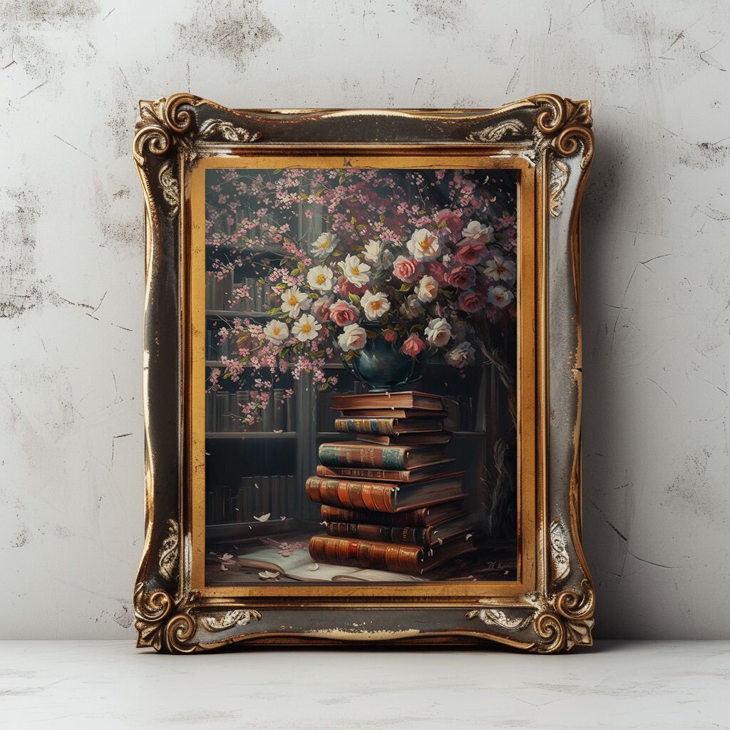 Moody Spring Wall Art, Book Print, Spring Print Spring Decor, Dark ...