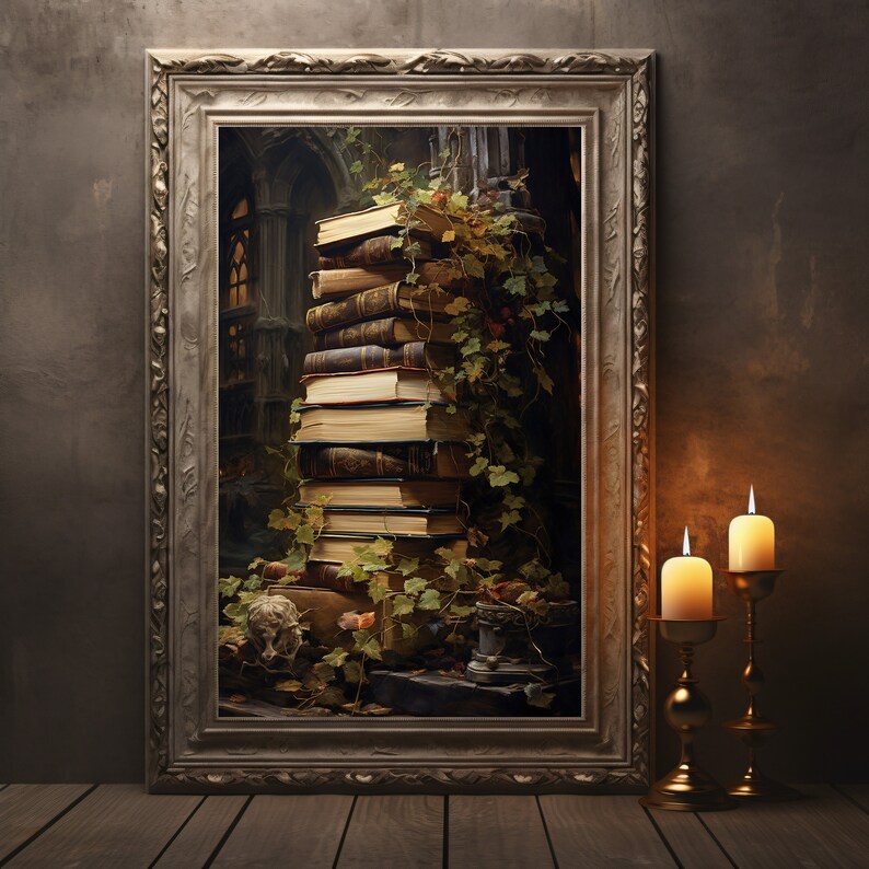 Dark Academia Print Moody Victorian Wall Art Dark Decor - Etsy