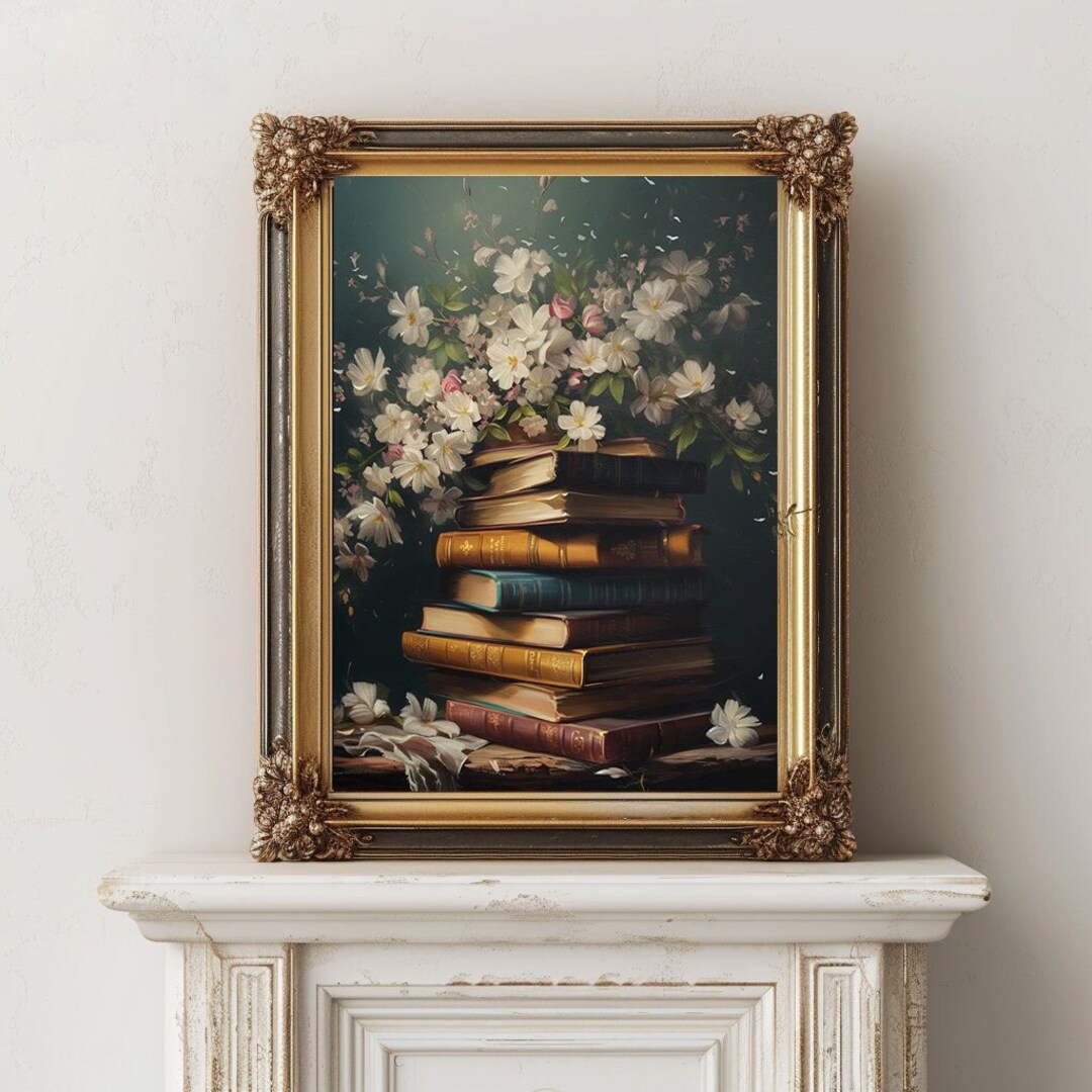 Moody Spring Wall Art, Book Print, Spring Print Spring Decor, Dark ...