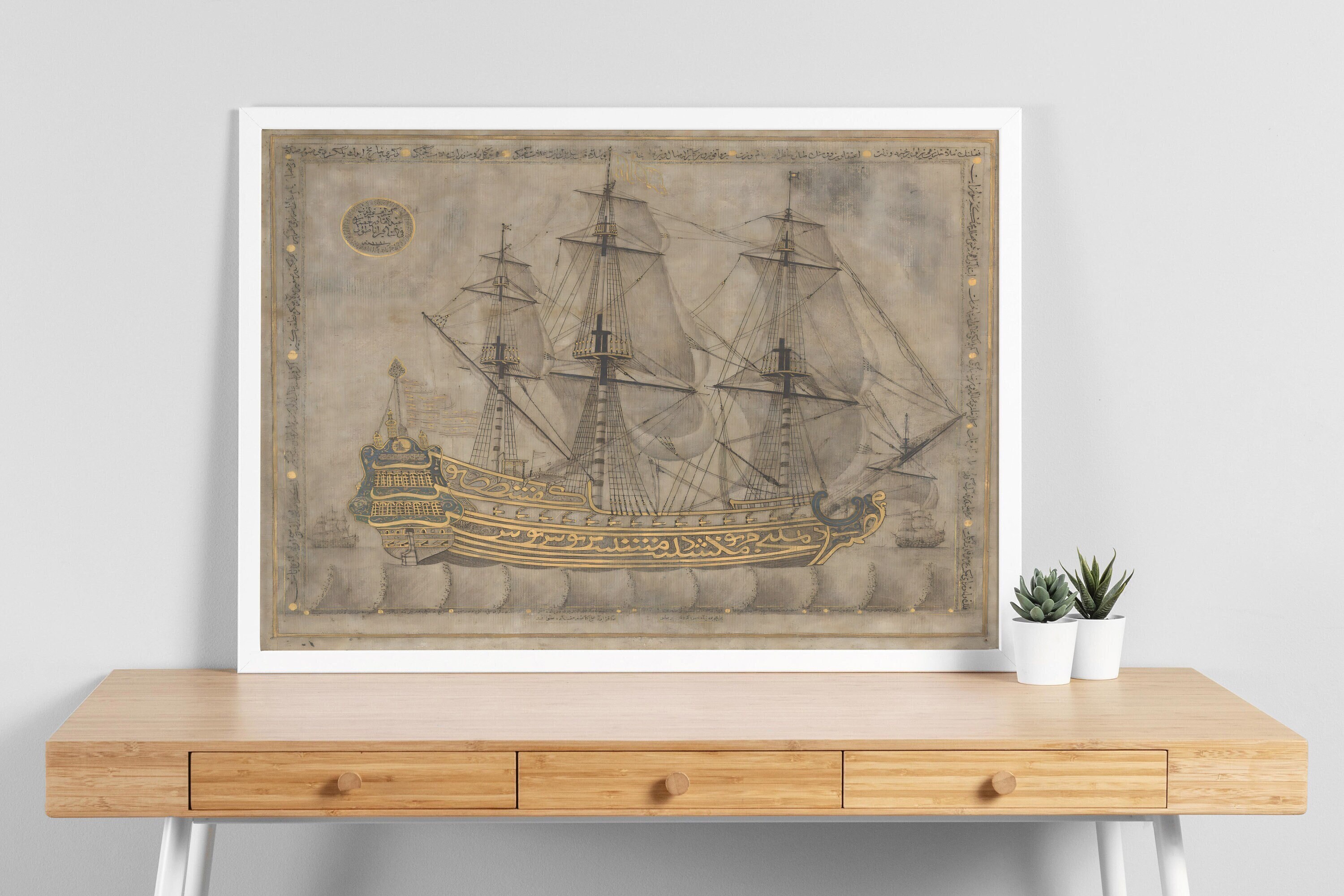 Turkish Ship, Turkish Art, Ottoman Art Print, Ottoman Wall Art - Etsy