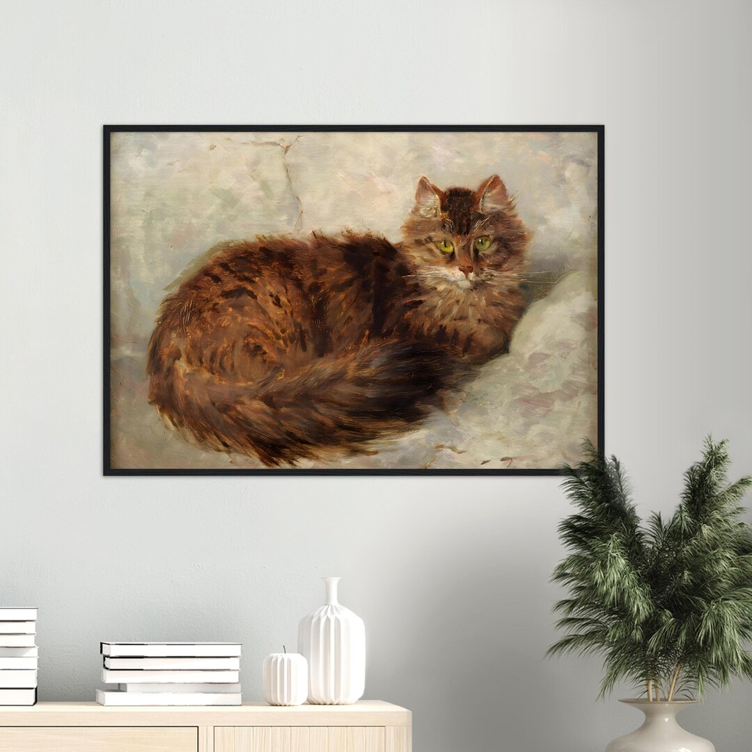 Vintage Cat Poster, Antique Cat Art Print, Vintage Cat Art Print, Fine ...