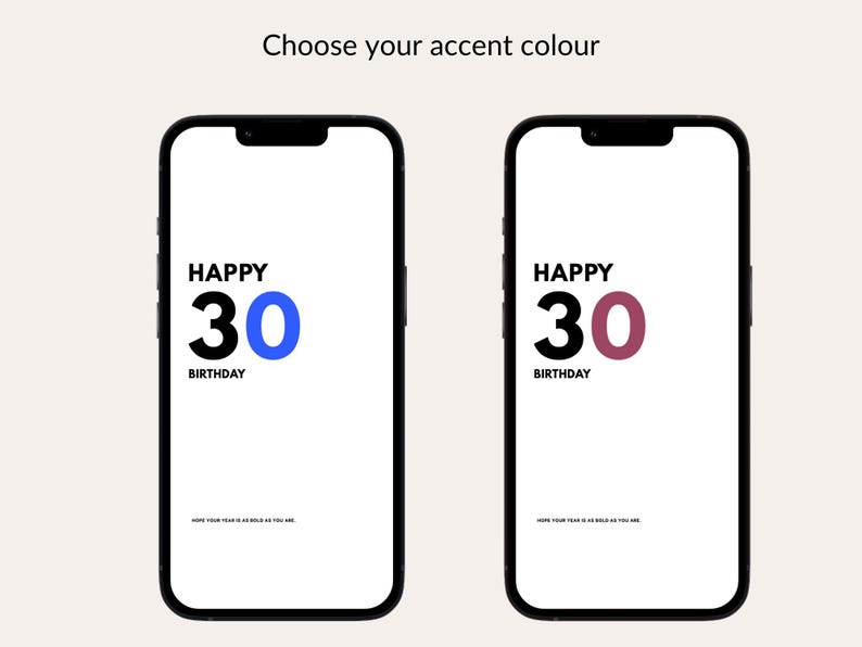 30th Birthday Card Printable | Editable Canva Template | Animated ...