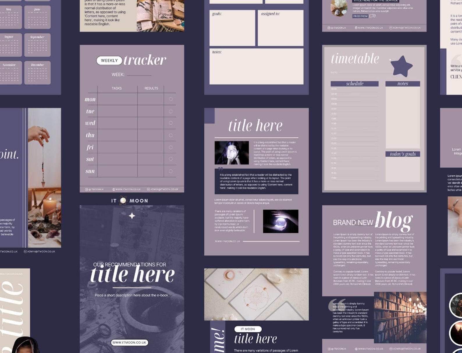 60 Spiritual E-book Pages | Magical E-book Templates | Witch & Wizards ...