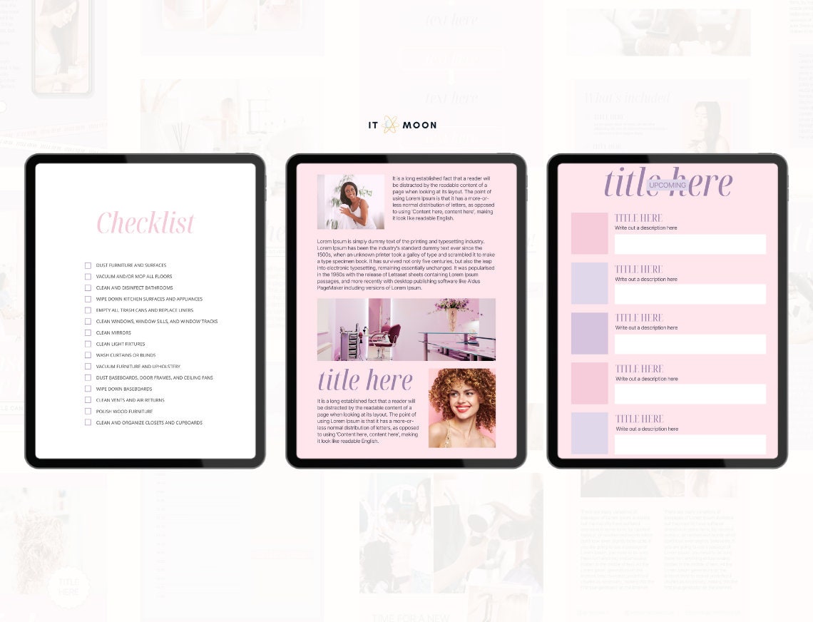 60 Hair Stylist E-book Pages | Beauty E-book Templates | Hair Salon ...