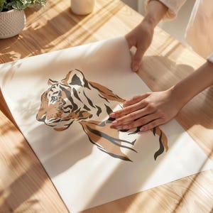 Tiger Print, Tiger Wall Art, Tiger Poster, Living Room Art, Office ...