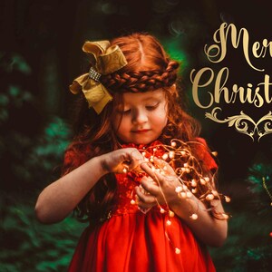 Overlay PNG Christmas Text on TRANSPARENT Background, Digital Gold ...