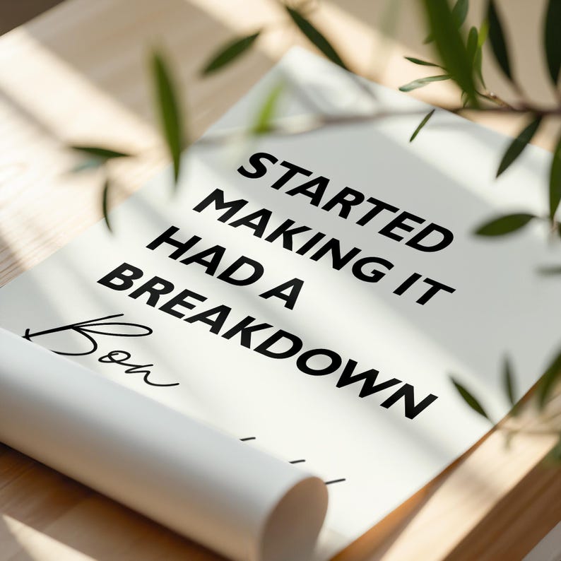 James Acaster Quote Print, Funny Kitchen Bake off Decor Digital ...