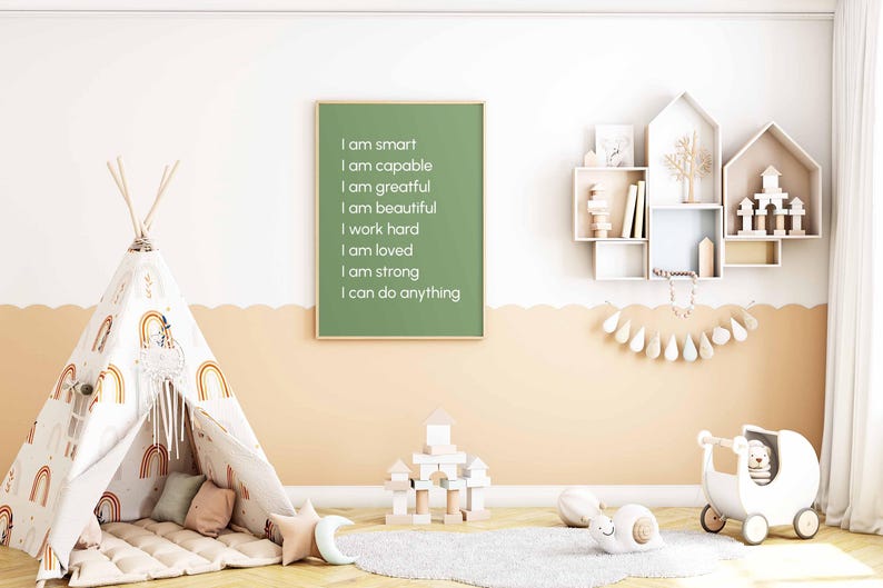 Affirmation Wall Art for Kids, Inspirational Classroom Decor, Kids Room ...