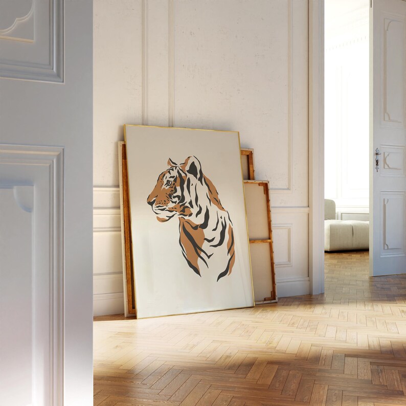 Tiger Print: Boho Safari Nursery Wall Art (digital Download) - Etsy