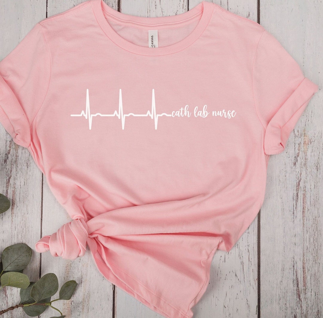 Cath Lab Nurse EKG Tshirt, Cardiac Cath Lab Ecg Tee, Cath Lab RN Shirt ...