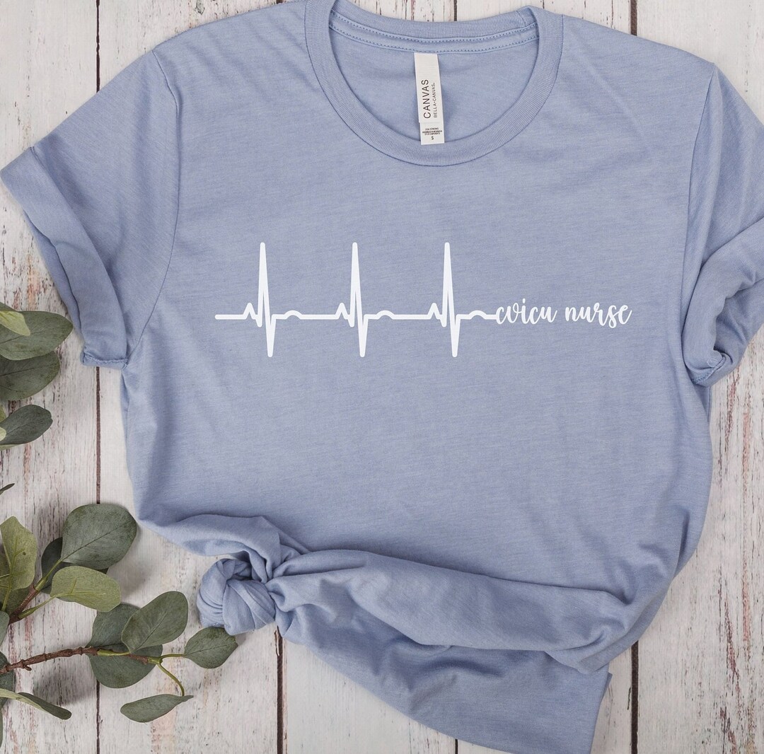 CVICU Nurse EKG Shirt, Cardiac ICU Nurse Rn Shirt, Cardiovascular Rn ...