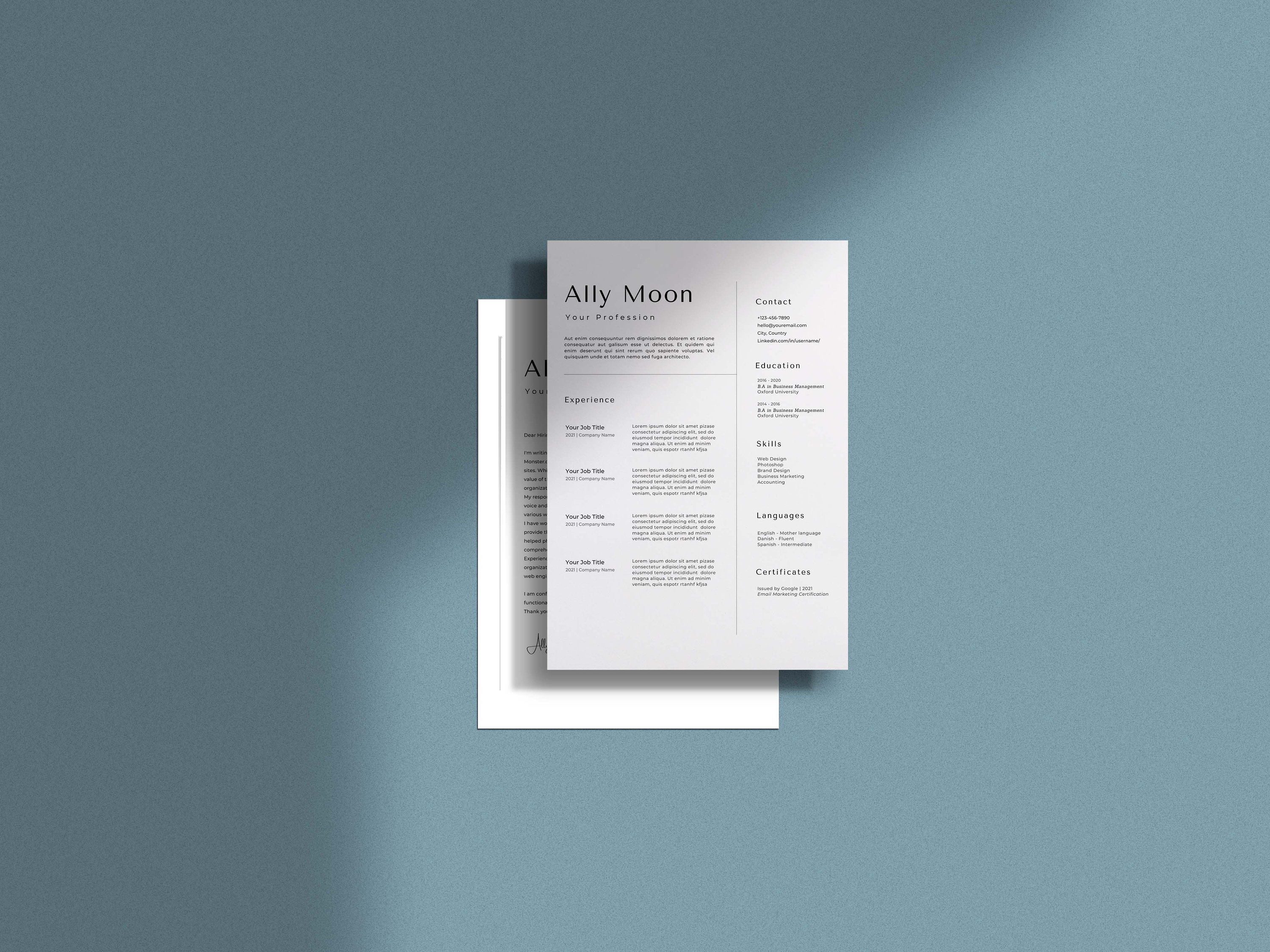 Cv and Cover Letter Templates - Etsy