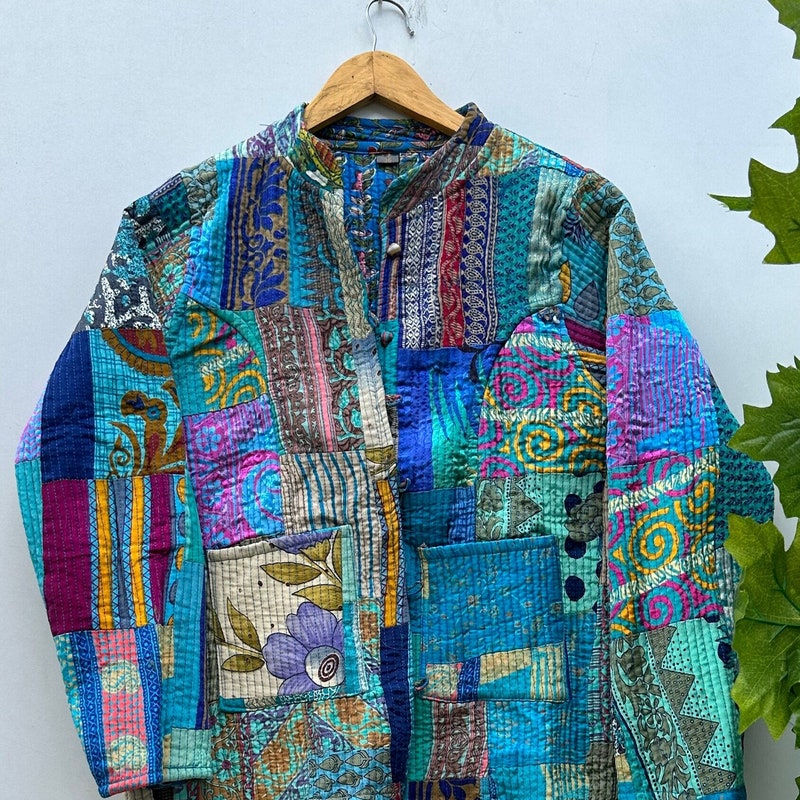 Patchwork Jacket Women - Etsy