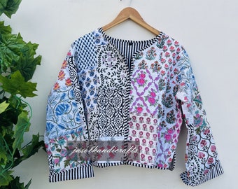 Handmade Patchwork Jackets, Indian Cotton Handmade Winter Jacket Coat ...
