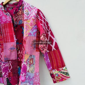 Handmade Patchwork Jacket, Hand Stitched Cotton Patchwork Jacket ...