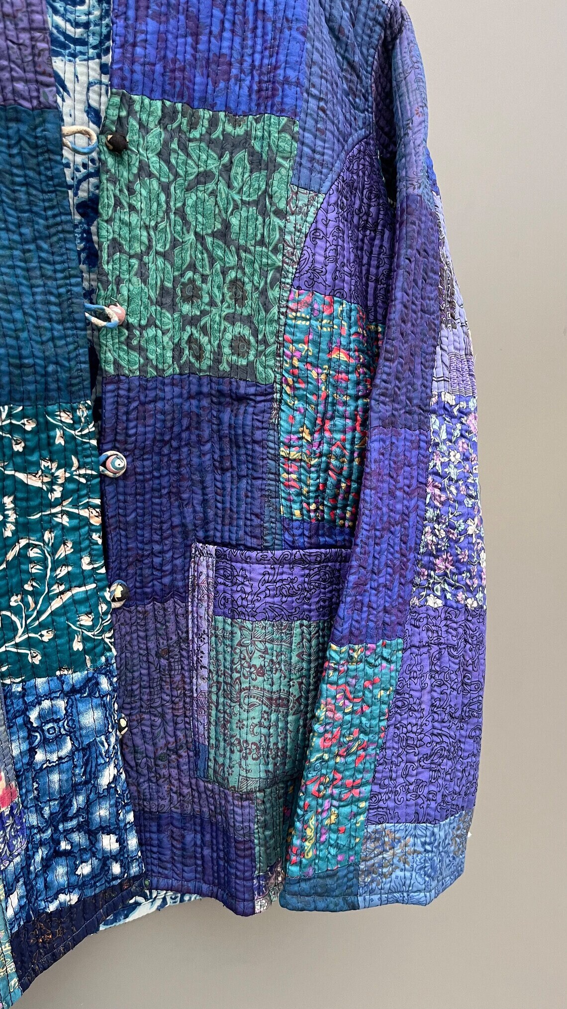 Silk Matching Handmade Patchwork Jacket Gift for Her - Etsy