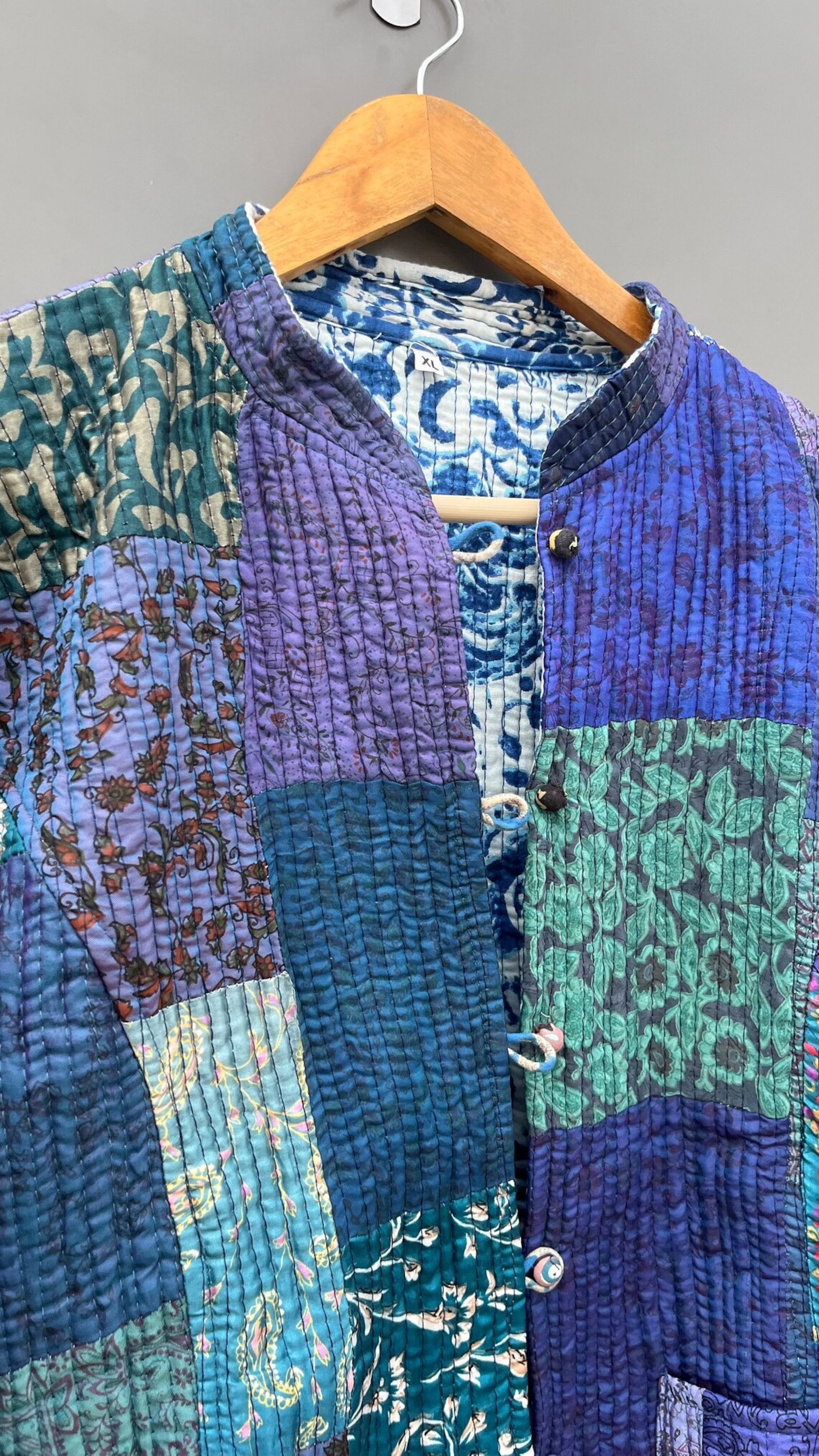 Silk Matching Handmade Patchwork Jacket Gift for Her - Etsy