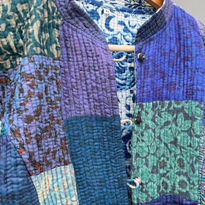 Silk Matching Handmade Patchwork Jacket Gift for Her Women's Clothing ...